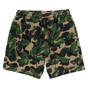 A BATHING APE Art Camo Sweatshorts - Green