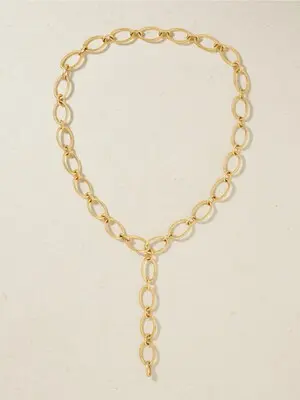 FOUNDRAE Oval Link 18-karat Necklace And Bracelet Set - Gold