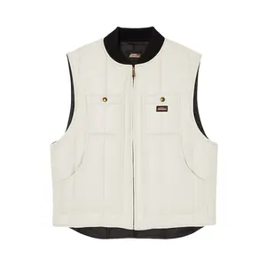 Supreme X Dickies Leather Work Vest - White