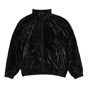 Supreme Crushed Velvet Track Jacket - Black