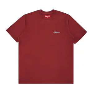 Supreme Washed Script Short-sleeve Top 'cardinal - Red