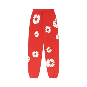 DENIM TEARS Cotton Wreath Sweatpants - Red