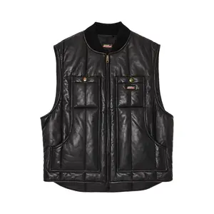 Supreme X Dickies Leather Work Vest - Black