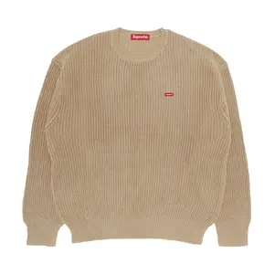 Supreme Small Box Ribbed Sweater - Tan