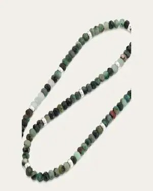JAN LESLIE And Sterling Silver Beaded Necklace