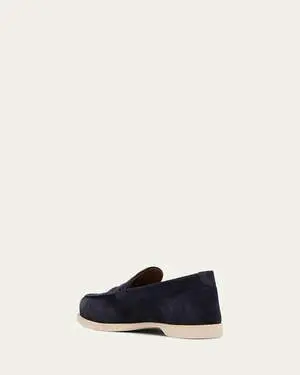John Lobb Pace Suede Loafers - Navy