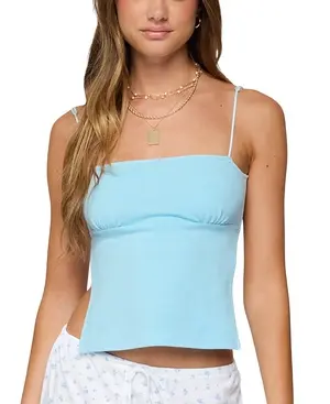 EDIKTED Jinx Open-back Top - Light-blue