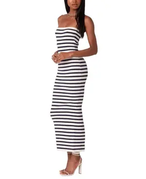 EDIKTED Knit Slitted Maxi Dress - Mix