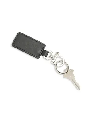 ROYCE NEW YORK Leather Luxe Key Chain Black