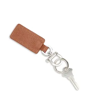 ROYCE NEW YORK Leather Luxe Key Chain - Tan