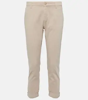 Ag Caden Mid-rise Tapered Twill Pants - Beige