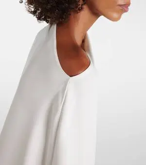 Valentino Garavani Caped Asymmetric Midi Dress