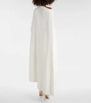Valentino Garavani Caped Asymmetric Midi Dress