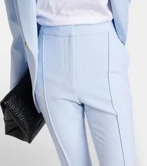 Veronica Beard Tani Cropped Flared Pants - Blue