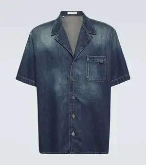 Valentino Garavani Chambray Bowling Shirt