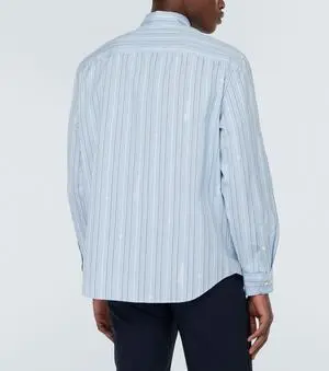 Versace Striped Cotton Poplin Shirt