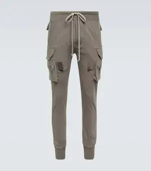 Rick Owens Mastodon Cotton Jersey Cargo Pants - Neutrals