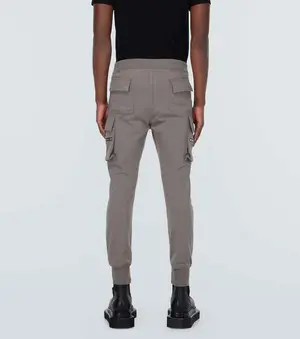 Rick Owens Mastodon Cotton Jersey Cargo Pants - Neutrals