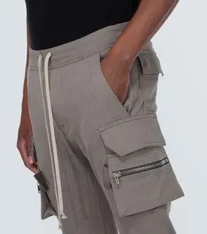Rick Owens Mastodon Cotton Jersey Cargo Pants - Neutrals