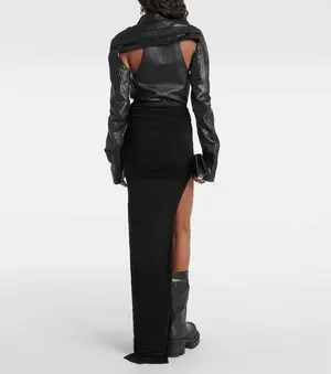 Rick Owens Edfu Ruched Maxi Skirt - Black