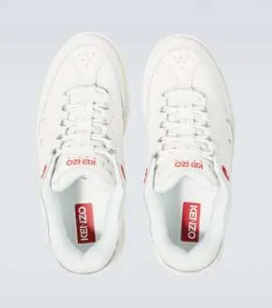 Kenzo Pxt Leather Sneakers - White
