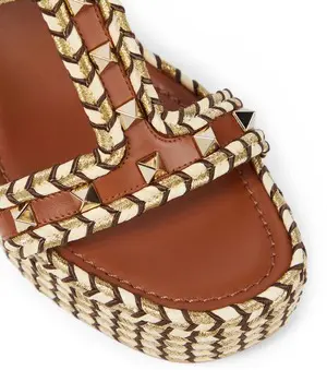 Valentino Garavani Rockstud Leather Espadrilles