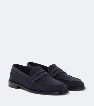 Manolo Blahnik Perry Suede Loafers - Blue