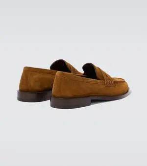 Manolo Blahnik Perry Suede Loafers - Brown