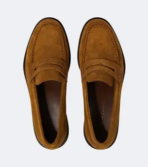 Manolo Blahnik Perry Suede Loafers - Brown
