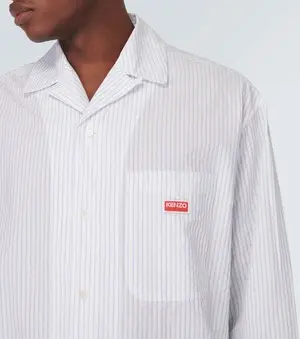 Kenzo Pinstriped Cotton Poplin Shirt
