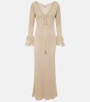 Blumarine Crochet Maxi Dress - White