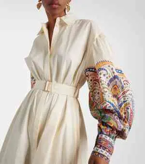 Etro Paisley Cotton Poplin Shirt Dress - Multicoloured