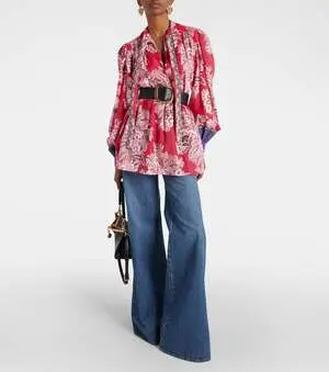 Etro Printed Cotton And Silk Blouse - Multicoloured