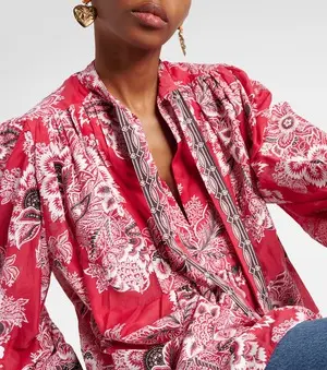 Etro Printed Cotton And Silk Blouse - Multicoloured