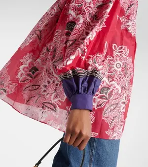 Etro Printed Cotton And Silk Blouse - Multicoloured