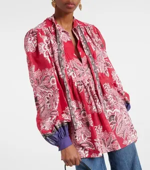Etro Printed Cotton And Silk Blouse - Multicoloured