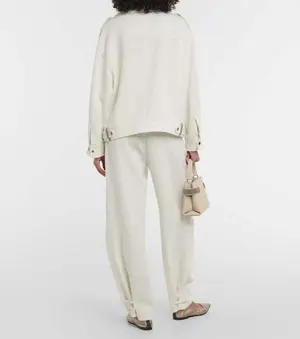 Brunello Cucinelli Cotton And Linen Biker Jacket