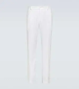 Dolce & Gabbana Linen-blend Straight Leg Pants - White