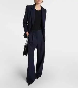 Veronica Beard Heyser Pinstripe Wide-leg Pants - Blue