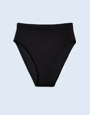 Madewell Ribbed High-rise Bikini Bottom