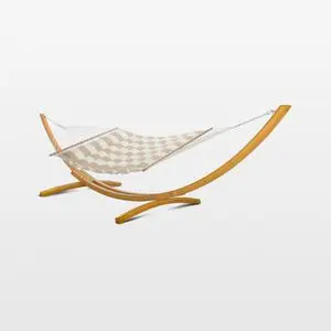 Crate & Barrel Pillowtop Sand Stripe Hammock With Stand