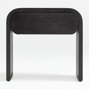 Crate & Barrel Cortez Charcoal Floating Nightstand By Leanne Ford - Black