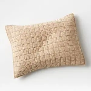 Crate & Barrel Brulee Belgian Flax Linen Sham