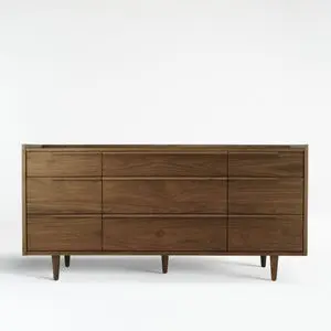 Crate & Barrel Tate Walnut Dresser - Brown