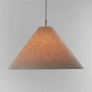Crate & Barrel Arcinela Conical Linen Pendant Light - White