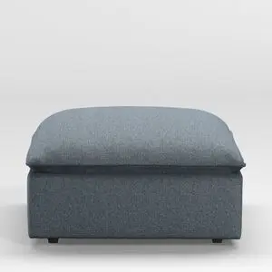 Crate & Barrel Lotus Modular Ottoman - Blue/customizable
