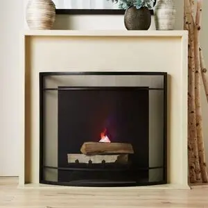 Crate & Barrel Beau Fireplace Screen - Black