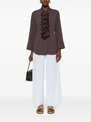 P.a.r.o.s.h Ruffled-detail Long-sleeved Blouse