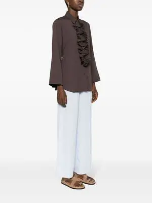 P.a.r.o.s.h Ruffled-detail Long-sleeved Blouse