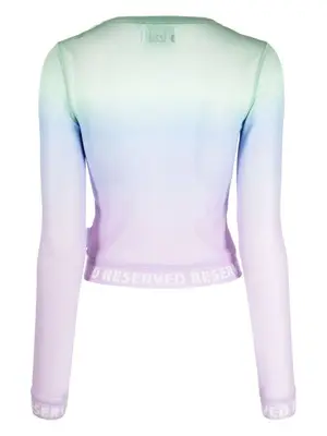 Izzue Gradient-effect Mesh Top